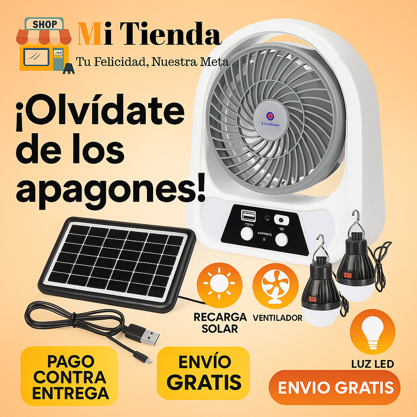 Mini Abanico Solar Recargable EcoLuz – MI TIENDA R